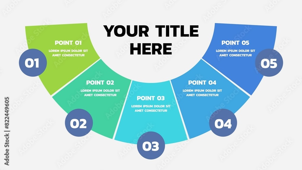 Clean Circle With Points and Details Infographic Stock Template | Adobe ...