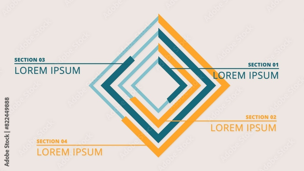 Clean Square Graph Chart With Points and Details Infographic Stock ...