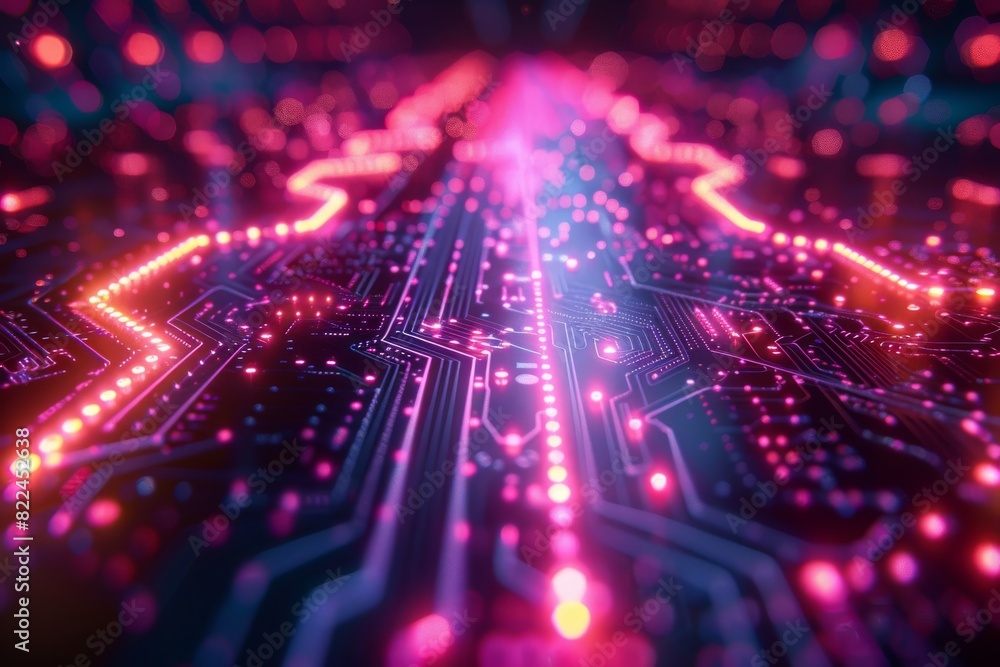 Abstract technology background. Quantum computing reflects humanity's ...
