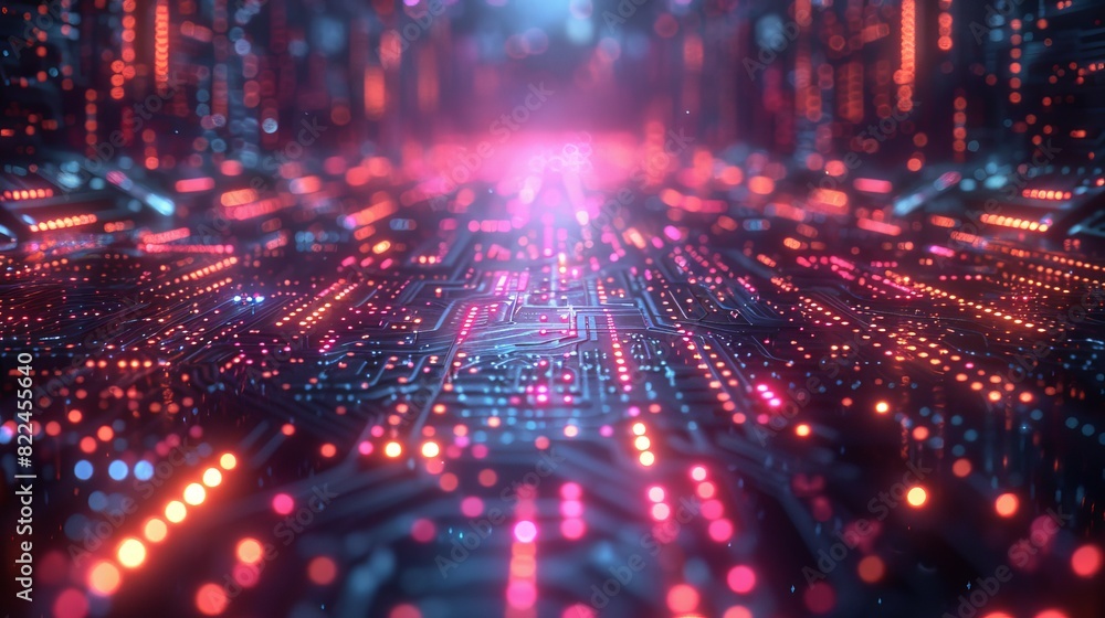 Abstract technology background. This journey reveals AI's ...