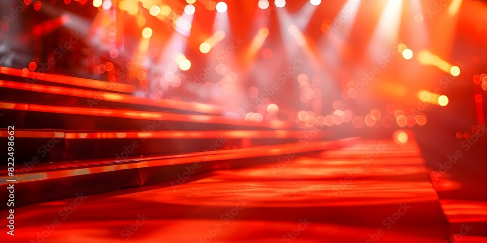 Capturing the Redlit Stage with Cinematic Backdrop at Movie Award Show ...
