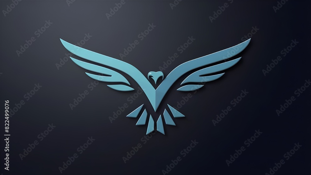 Powerful Hawk Logo with Clean Vector Lines Stock Illustration | Adobe Stock