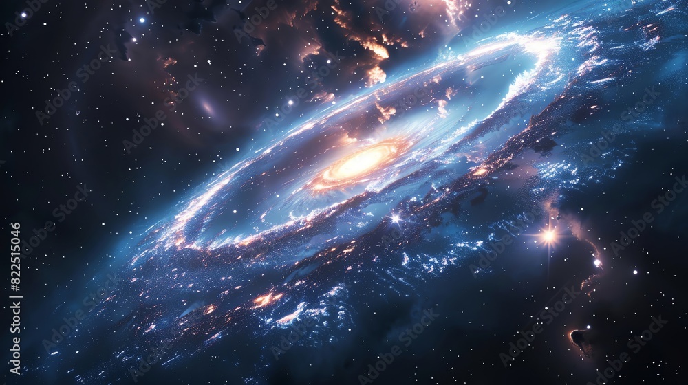 Animated gif of a rotating galaxy Stock Illustration | Adobe Stock
