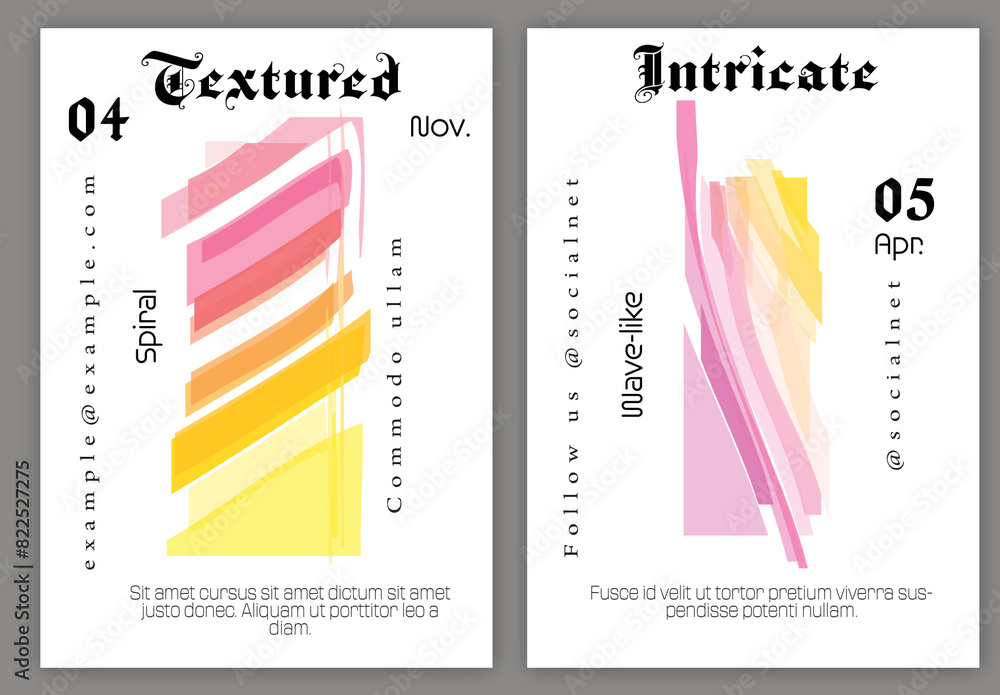 Flyer A4 with Abstract Shuttered Glass Shape Simple on White Background ...