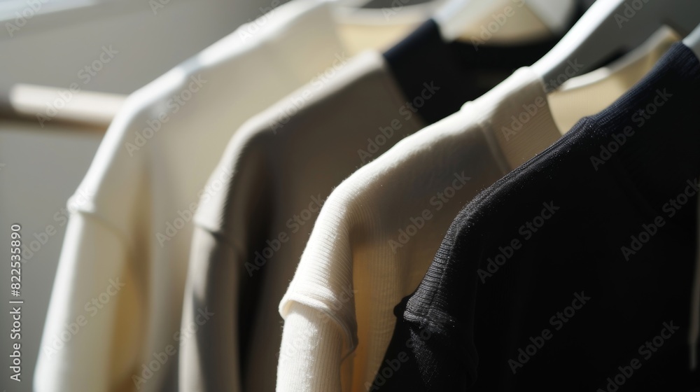 A curated collection of essential clothing items in a streamlined ...