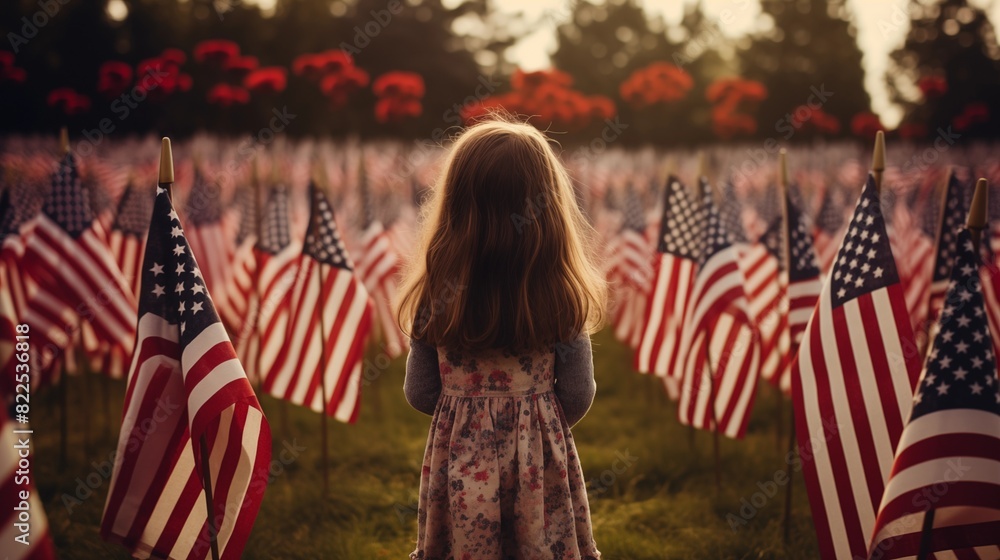 American Spirit Engaging in Patriotic Activities and Observances to Remember and Honor Fallen ...