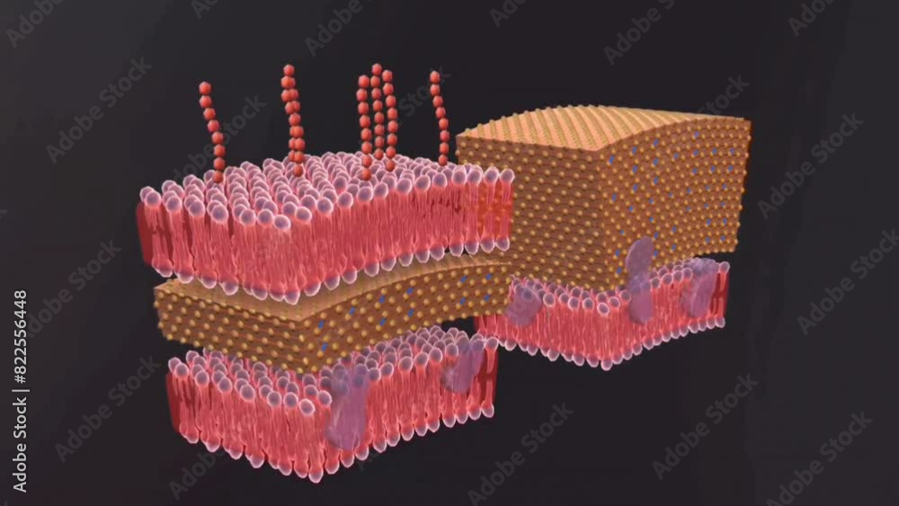 Structure of gram positive and gram negative bacteria Stock Video ...