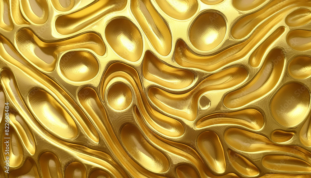 abstract 3d background with flowing liquid gold texture seamless golden ...
