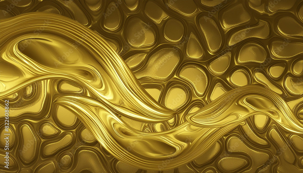 abstract 3d background with flowing liquid gold texture seamless golden ...
