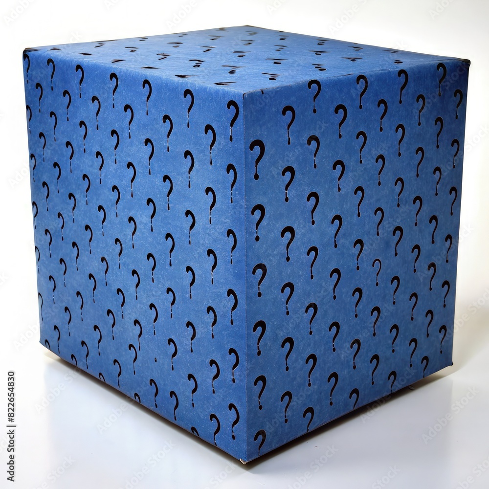 Blue Box With Black Question Marks. Generative AI Stock Illustration | Adobe Stock
