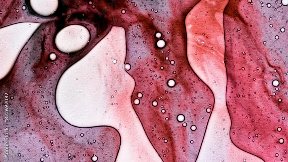 Transparent Colorful Paint Cosmetic Gel Fluid With Molecule Bubbles ...