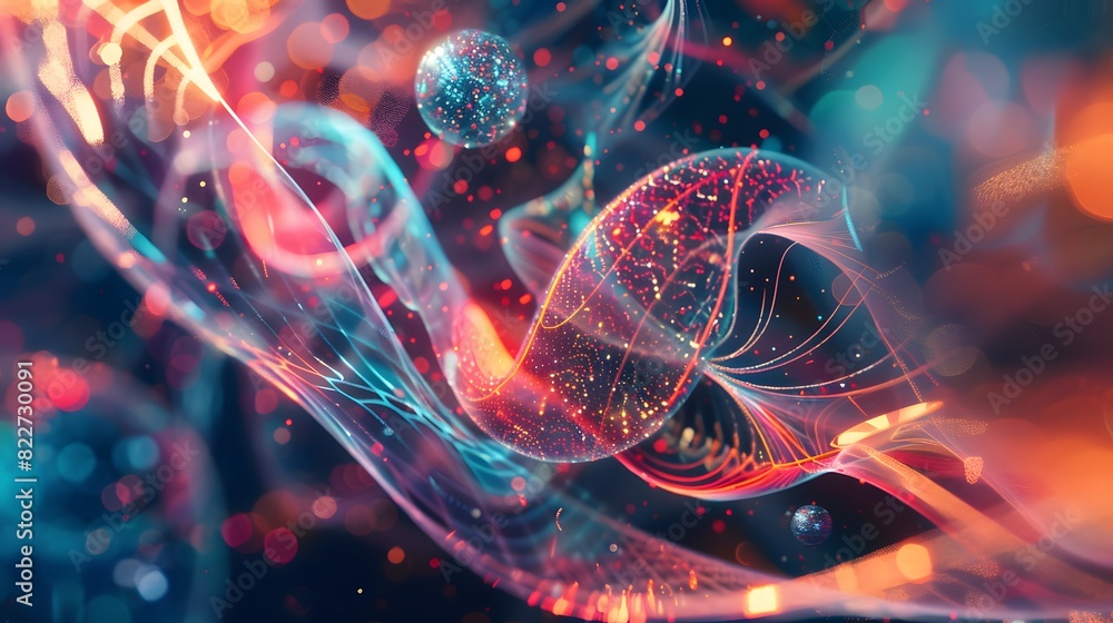 Abstract background with different visual effects and color gradients ...