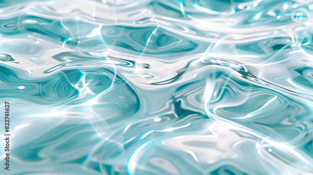 White water wave light surface overlay background. 3d clear ocean ...