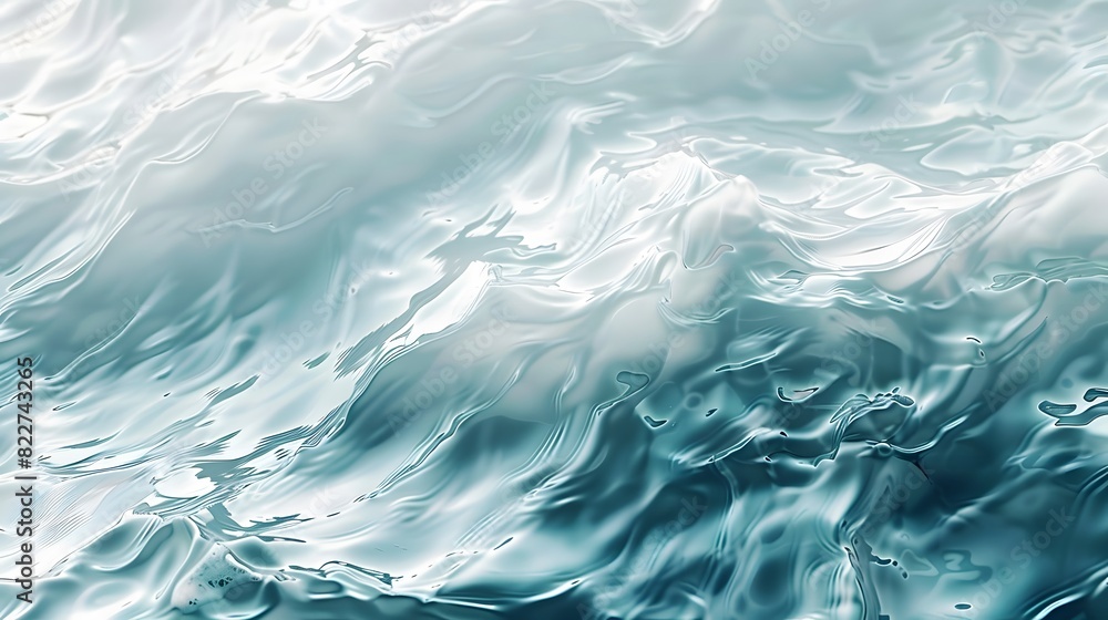 White water wave light surface overlay background. 3d clear ocean ...