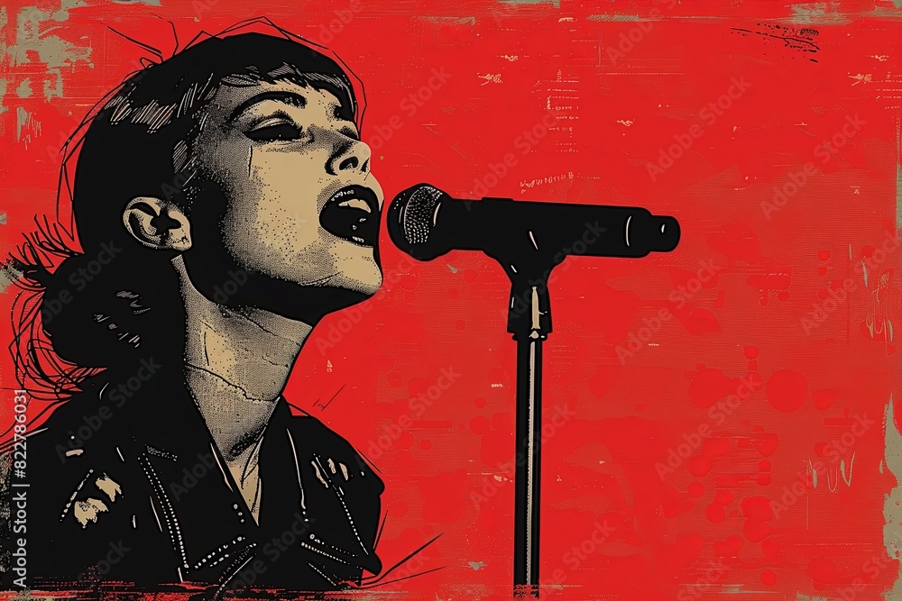 Futuristic Singer: Bold Propaganda Poster Art in Soviet Aesthetics ...