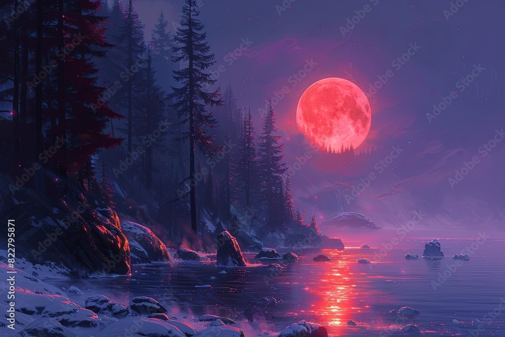 Fantasy Sunset Illumination: Mystical Realism for Concept Art Wallpaper ...