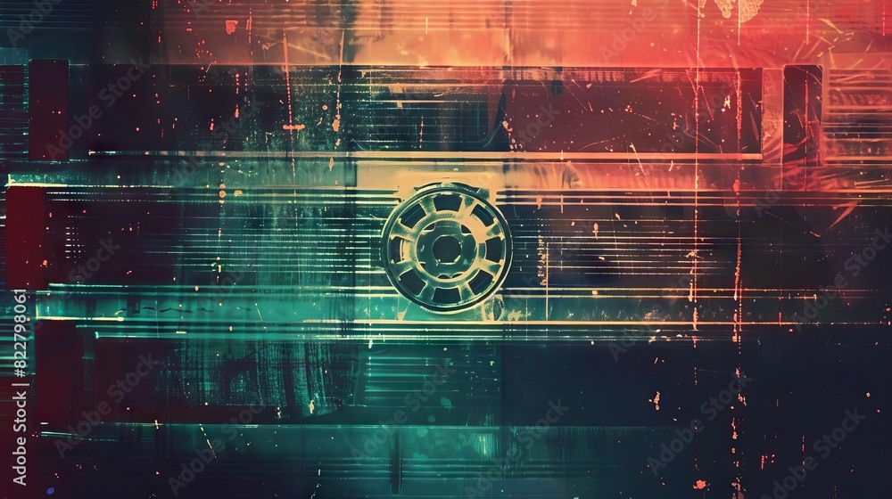 retro vhs video tape background with scanlines vignette and white noise ...