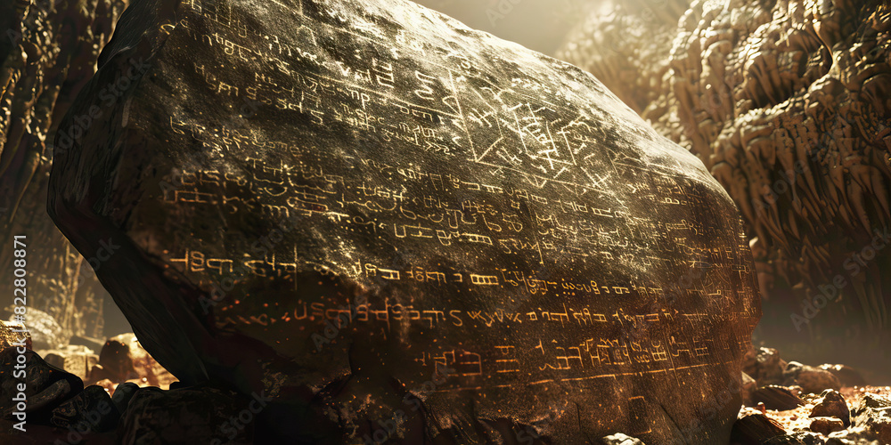 The Ancient Lore of the Forgotten Lands: A towering, intricately carved ...