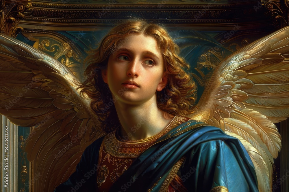 Archangel Gabriel, celestial messenger and defender, bearer of divine ...