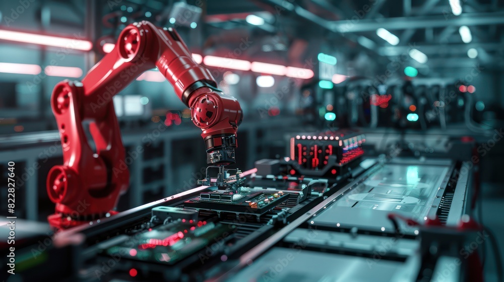 Electronic assembly microprocessor semiconductor industry 4.0 factory ...