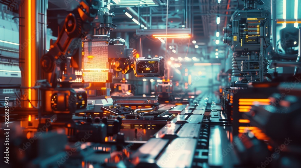 Electronic assembly microprocessor semiconductor industry 4.0 factory ...