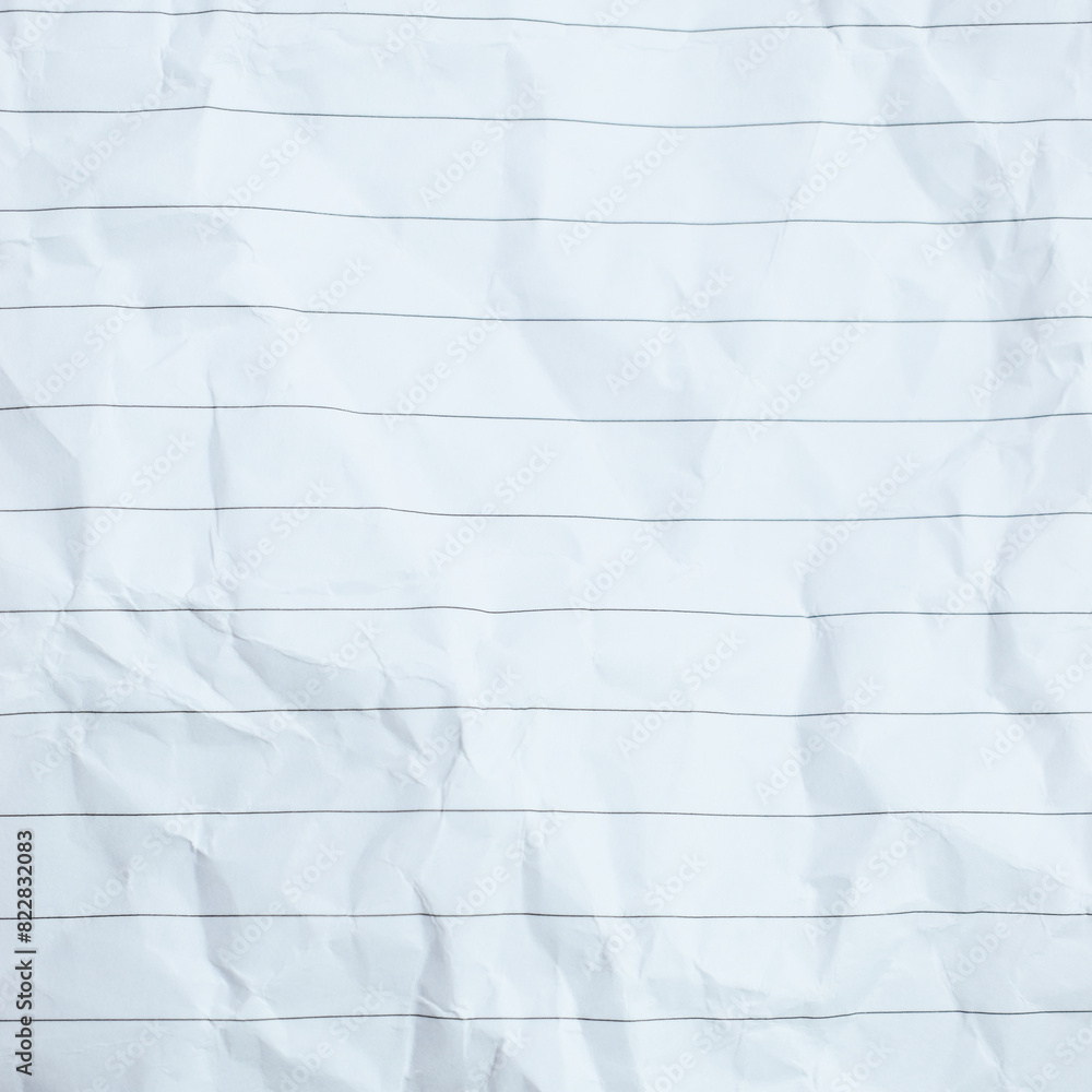 crumpled line paper texture background, blank sheet notebook Stock ...