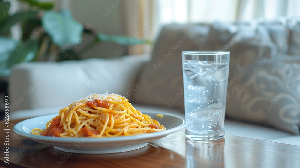 Fast food in a plate with a drink offers a quick and satisfying meal ...