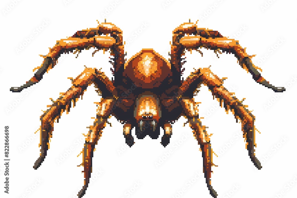 pixel art. illustration of a spider Stock Illustration | Adobe Stock