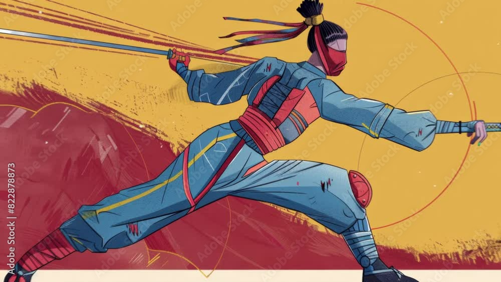 A character design of as an legendary samurai. Japanese animation style ...