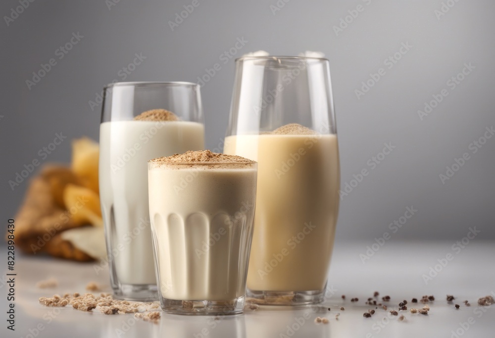 realistic lassi background transparent white drink beverage glasses ...