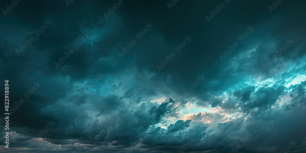 Storm clouds, cloudy moody anime style storms background, cartoon ...
