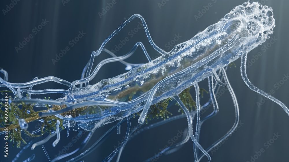 2D illustrate of bacterial flagella and their rotary motor mechanism ...