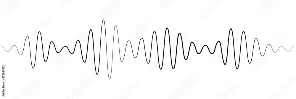 Podcast sound waves set. Waveform pattern for music player, podcast ...