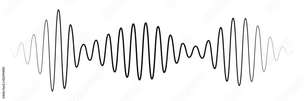 Podcast sound waves set. Waveform pattern for music player, podcast ...