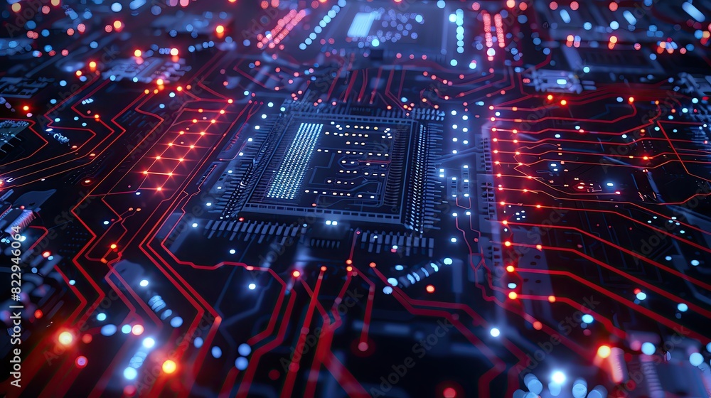 Randomized hi-tech backdrop with pulsating LED lights and intricate ...