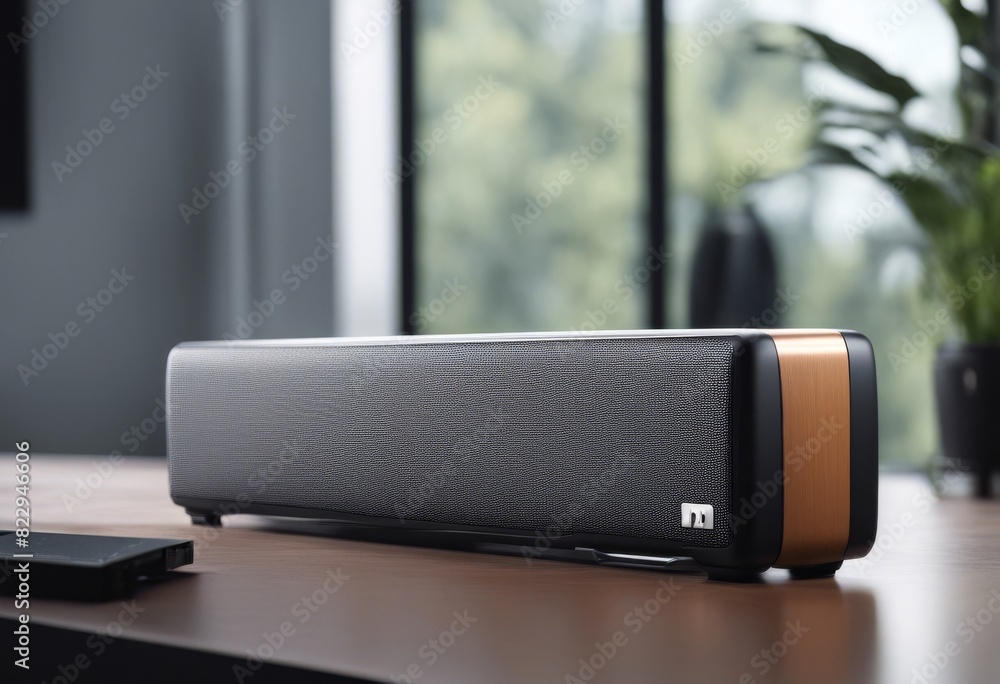 style sleek modern minimal music bluetooth close soundbar portable ...