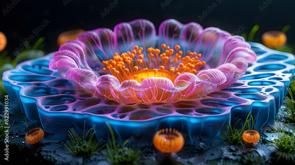 Diagram of a plant cell's internal structure showing components such as ...
