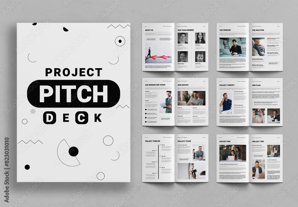 Project Pitch Deck Template Stock Template | Adobe Stock