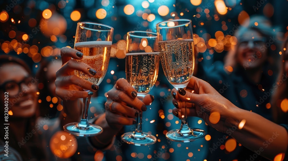 Team members celebrating a successful project milestone Stock Photo ...