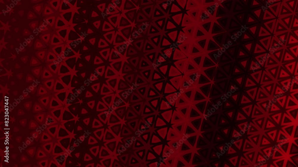 continuous flow of intricate geometric patterns in rich shades of red ...