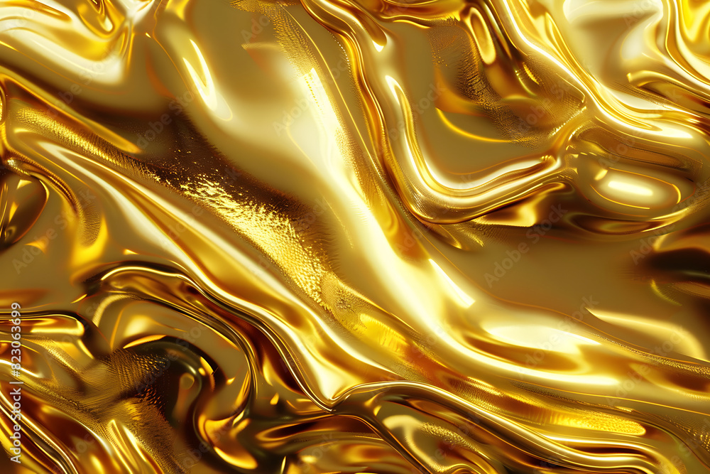 abstract 3d background with flowing liquid gold texture seamless golden ...