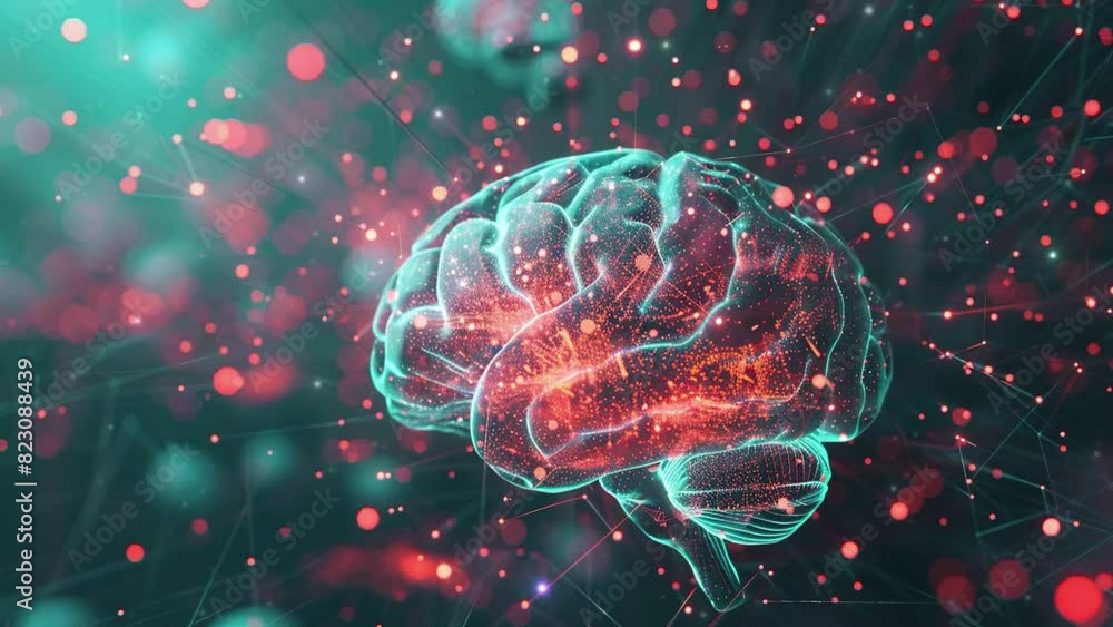 Brain anatomy. Human brain animation. Brain and psychological ...