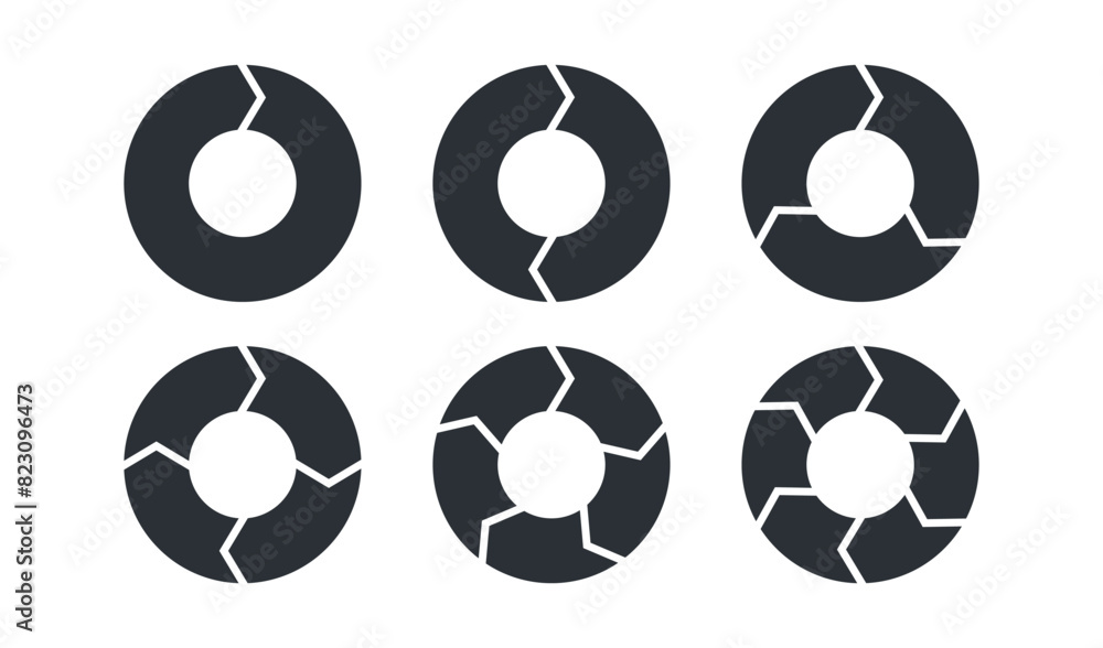 Rotation arrows in circular motion. Circle arrow combinations. Set of ...