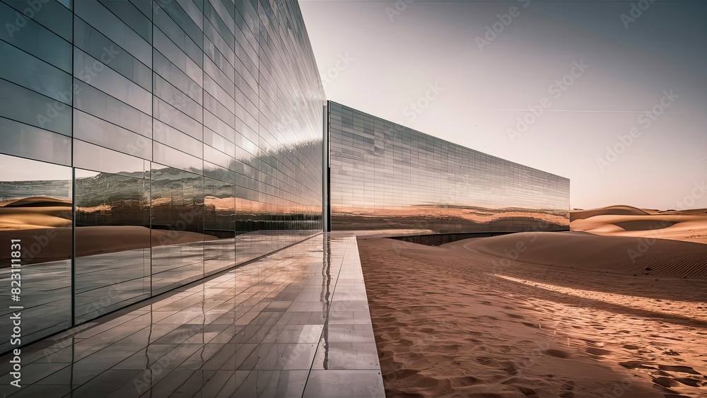 NEOM Desert City project Saudi Arabia Futuristic Eco city Buildings made of Glass Mirrors City ...