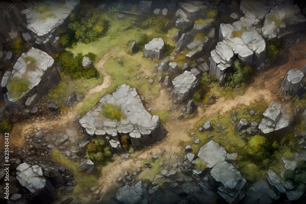 DnD Battlemap Rocky Plateau with Sinister Totems - Mysterious landscape ...