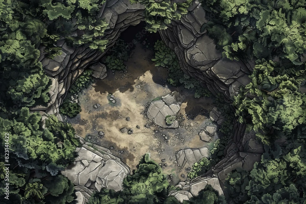 DnD Battlemap Cave Entrance Battlemap: A mysterious cave entrance ...