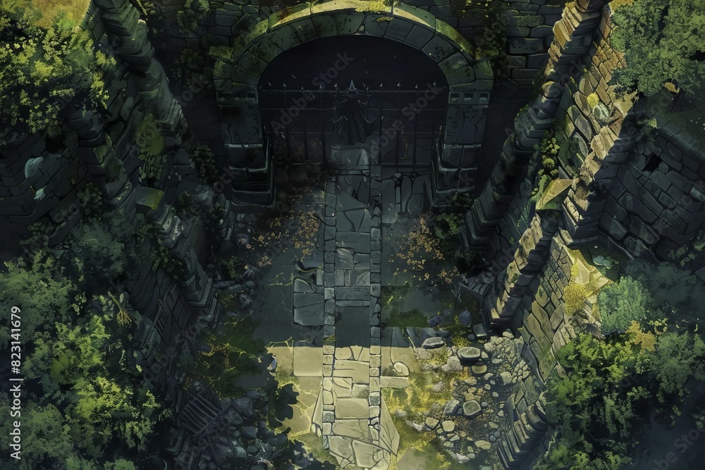 DnD Battlemap Crypt Entrance Battlemap: Mysterious underground map for ...