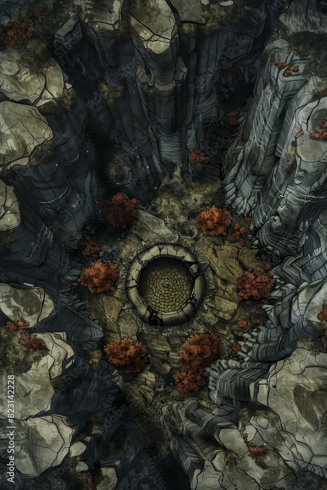 DnD Battlemap Demon Nest Battlemap: A fiery battleground with lava and ...