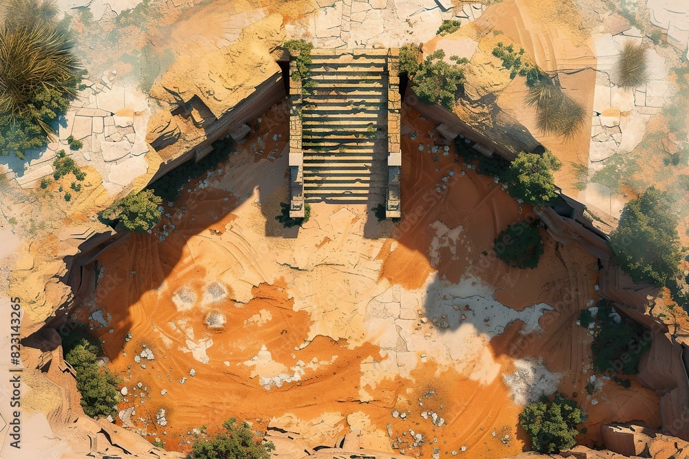 DnD Battlemap Druid Circle Battlemap: Mystical Meeting Place. Stock ...
