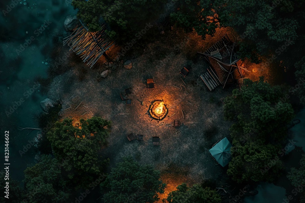 DnD Battlemap Battle Map Style G: Firecamp by 823146602 - Original file ...